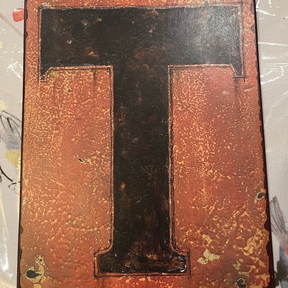 Wall Decor | Vintage Style Metal Letter T Sign | Poshmark